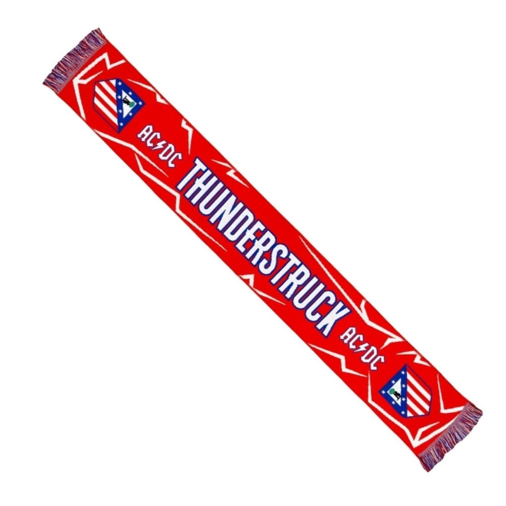 BUY Red scarf AC/DC thunderstruck ONLINE | Atlético de Madrid Official ...