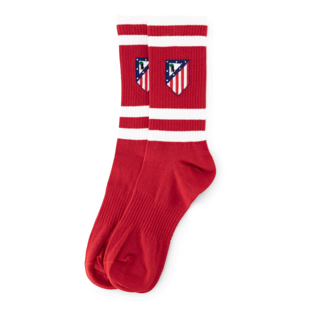 BUY Red Socks with Stripes and Crest ONLINE | Atlético de Madrid ...